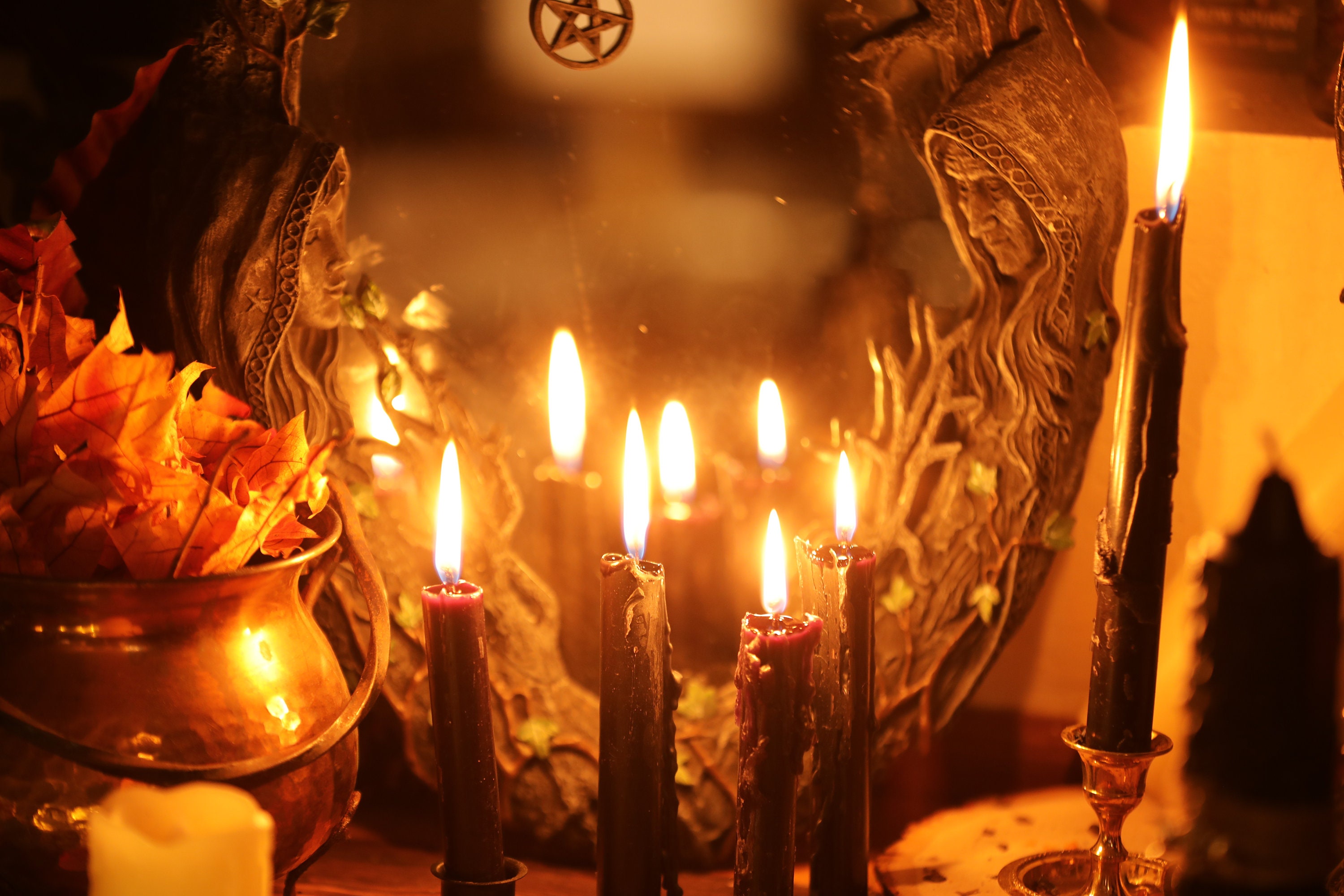 Maiden Mother & Crone Triple Goddess Mirror