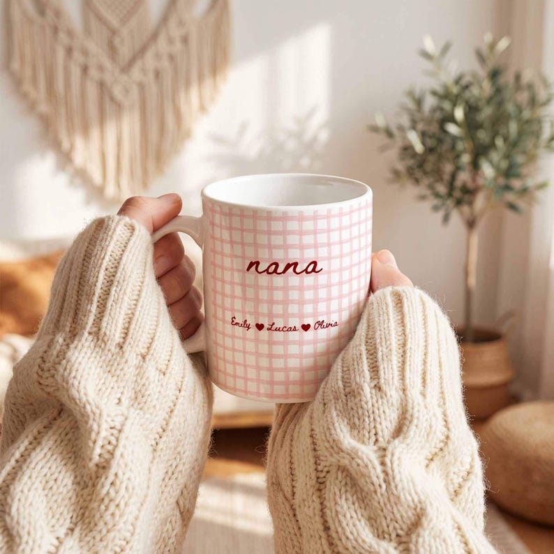 Personalized Nana Mug With Grandchildren Names, Cute Custom Nana Gifts ...