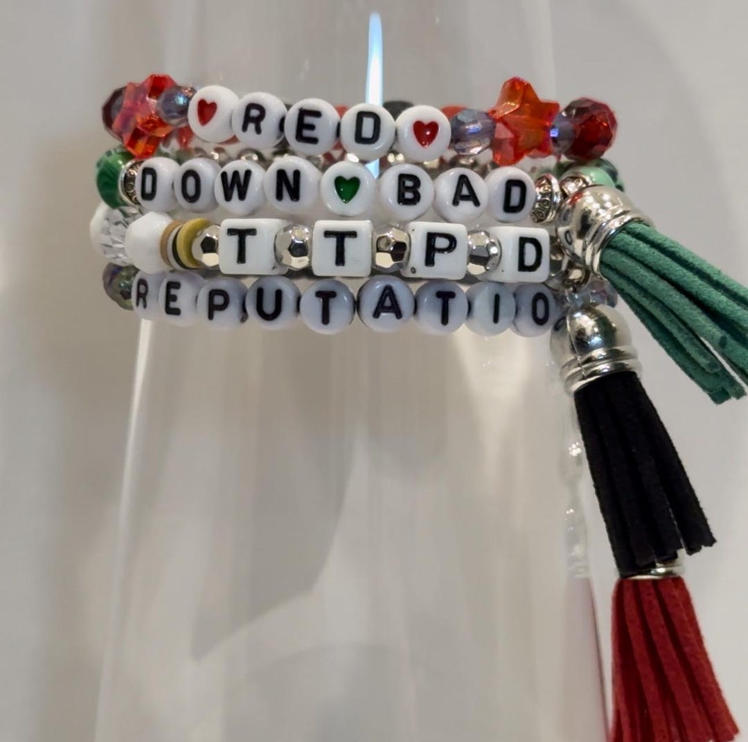 Taylor Swift Red, TTPD and Reputation Friendship Bracelets Set of 4 - Etsy