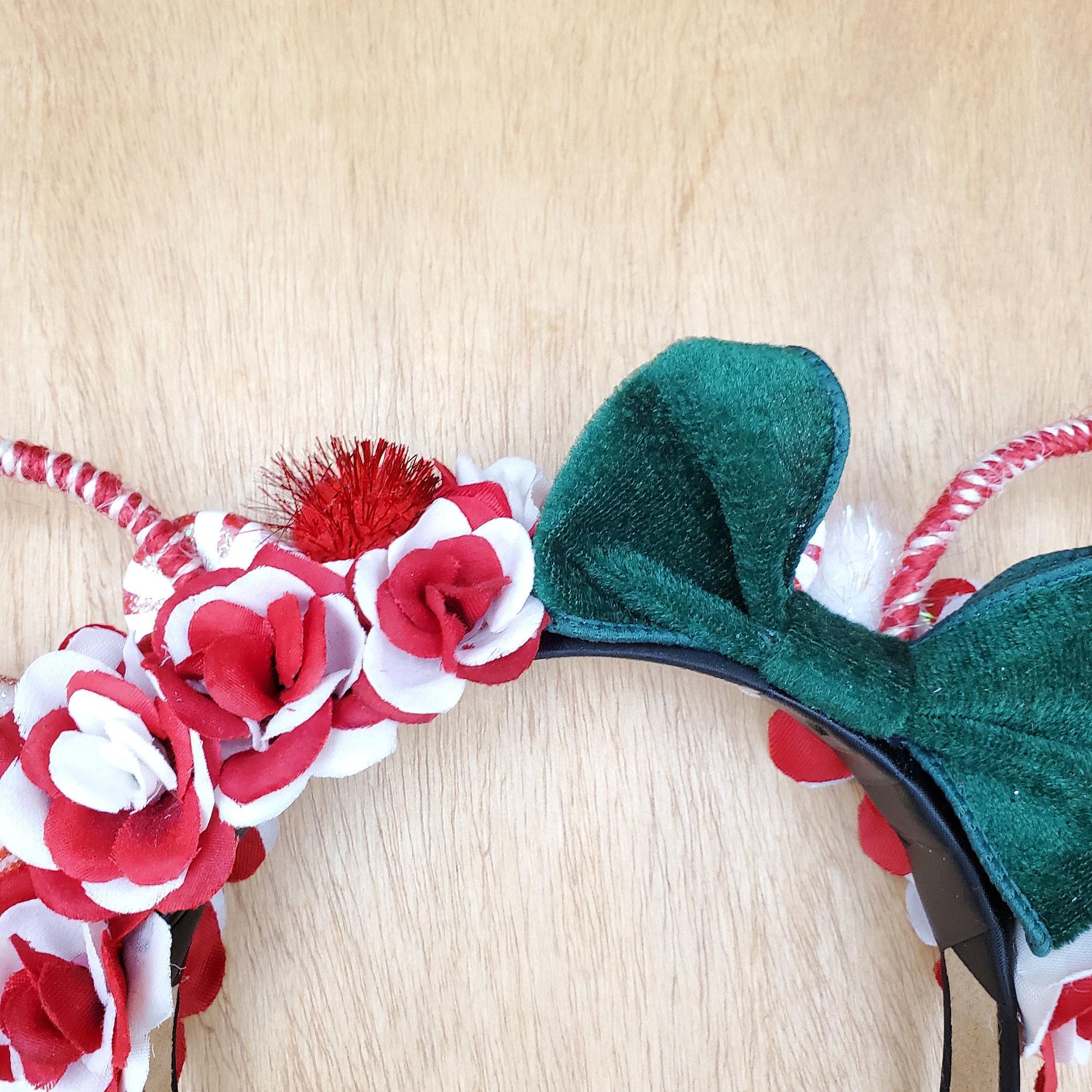 Candy Cane Mickey / Minnie Mouse Ears - Etsy
