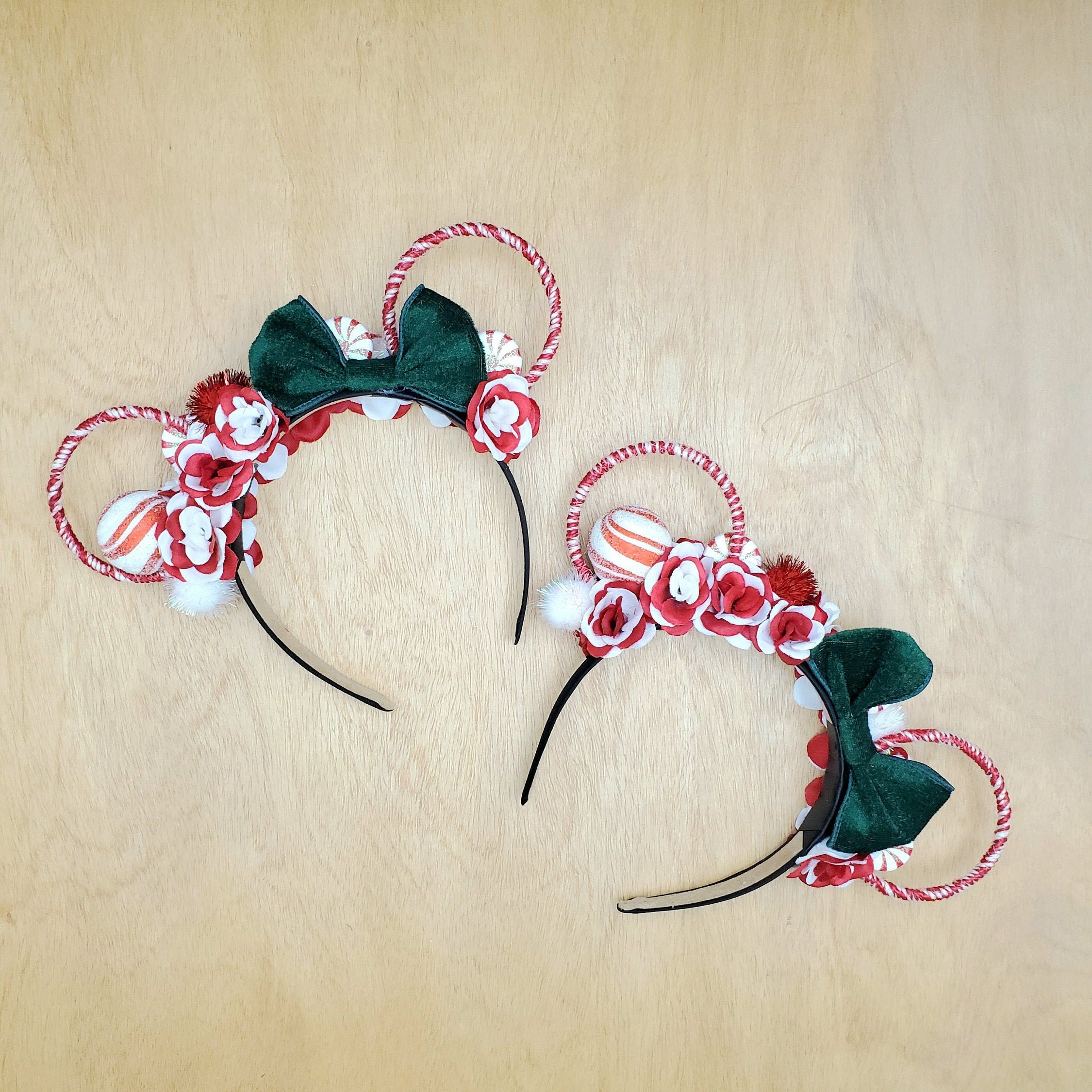 Candy Cane Mickey / Minnie Mouse Ears - Etsy