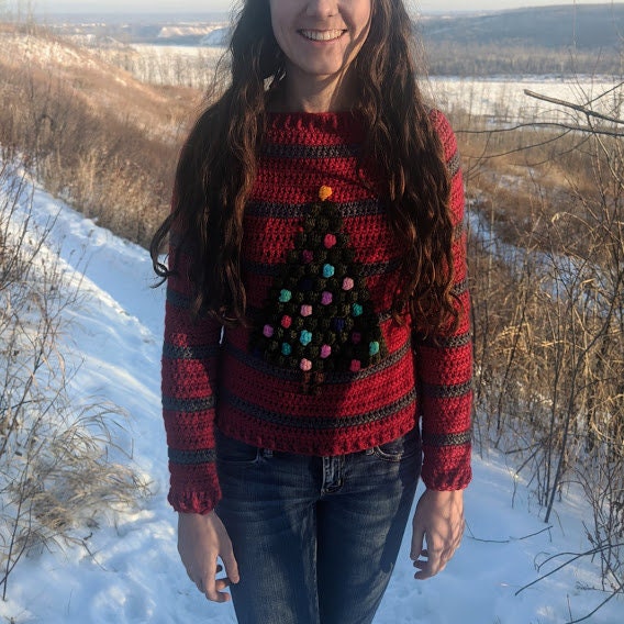 The Christmas Tree Sweater Crochet Christmas Sweater Pattern - Etsy