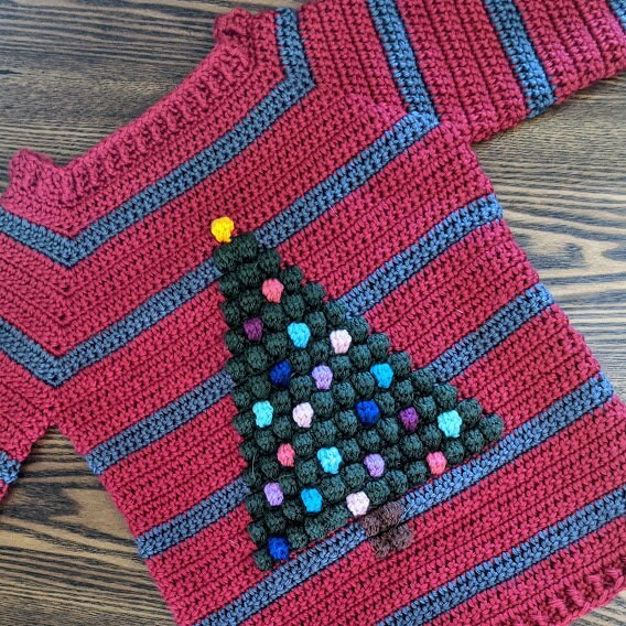 The Christmas Tree Sweater Crochet Christmas Sweater Pattern - Etsy