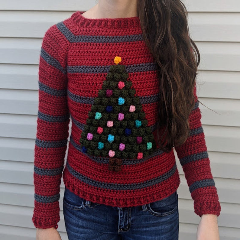 The Christmas Tree Sweater | Crochet Christmas Sweater Pattern - Etsy