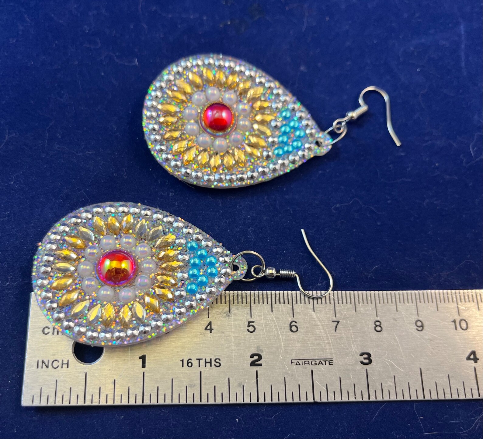 Handmade Handcrafted Diamond Art Earrings, Boho Chic, Very Lightweight ...
