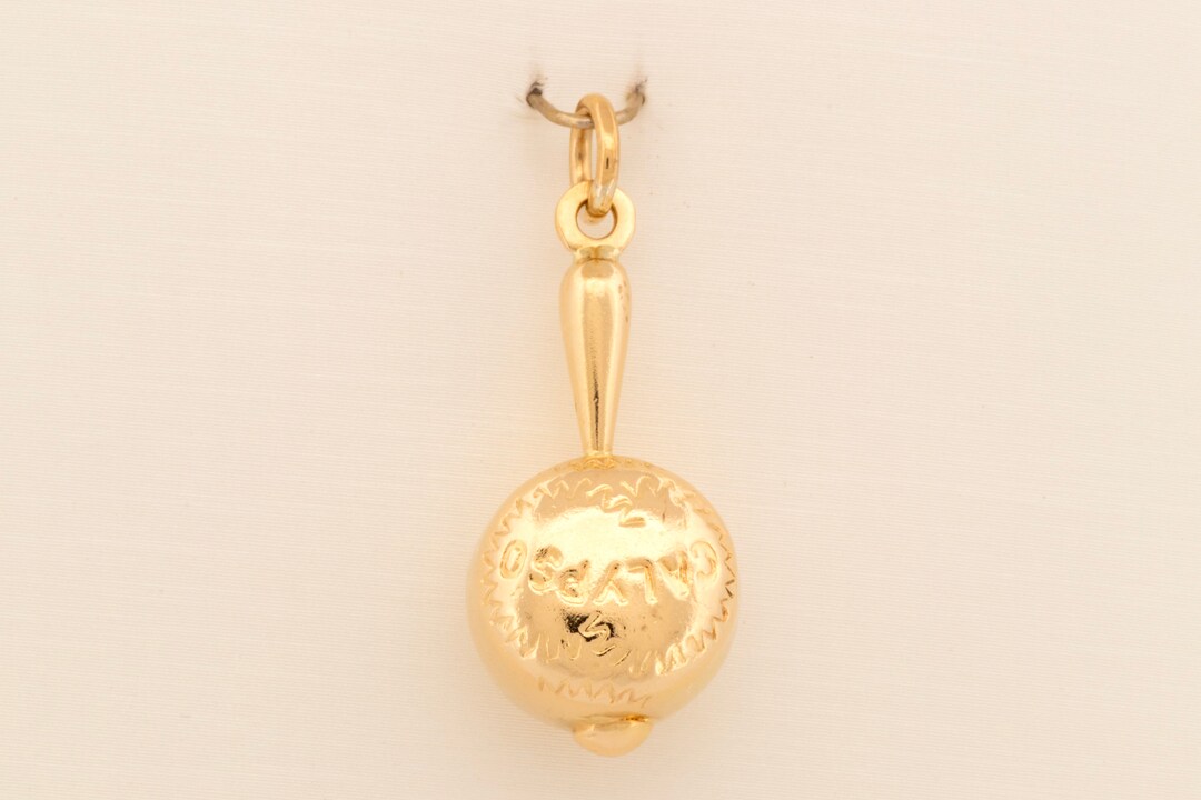 Vintage 18k Yellow Gold Maraca Charm: Italian Pendant, 1970s - Etsy