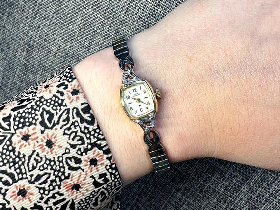 Vintage 14k Gold “Lady Hamilton” Cocktail Watch in Tw… - Gem