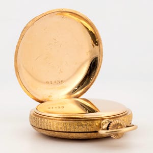 Antique 1902 14k Yellow Gold american Waltham Watch Co Double Hunter ...