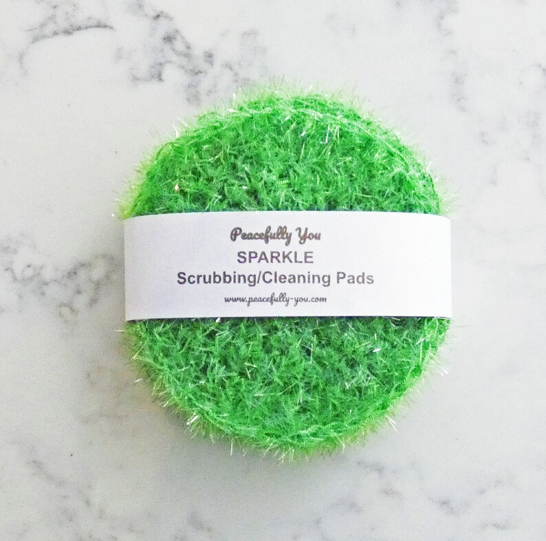 Set of 4 SPARKLE Dish Scrubbies/Cleaning Pads Pot & Pan | Etsy