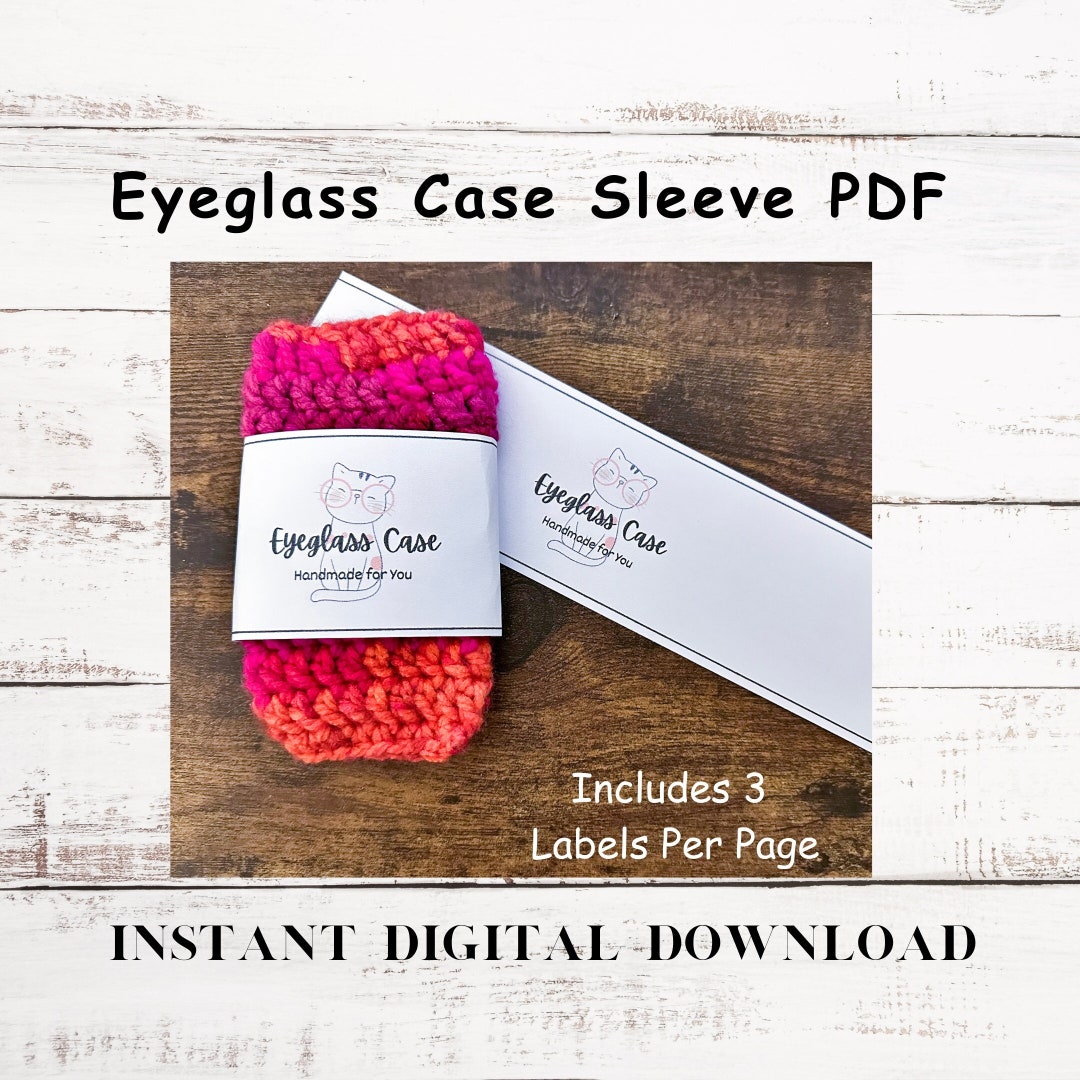 Printable PDF Eyeglass Case Label, Tag for Selling Eyeglass Case ...