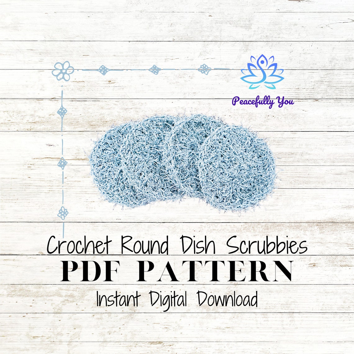 Crochet Round Dish Scrubby Pattern – PDF Digital Download - Etsy