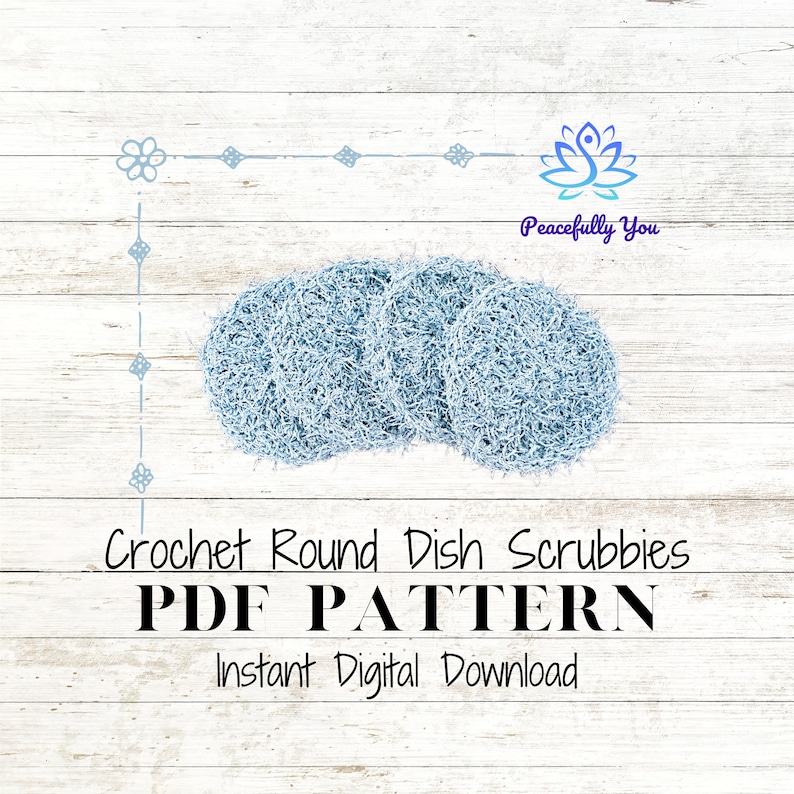Crochet Round Dish Scrubby Pattern – PDF Digital Download - Etsy