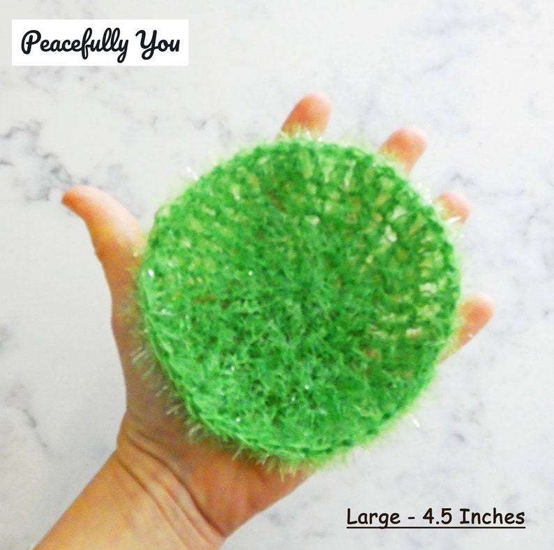 Set of 4 SPARKLE Dish Scrubbies/cleaning Pads Pot & Pan Sponge and ...