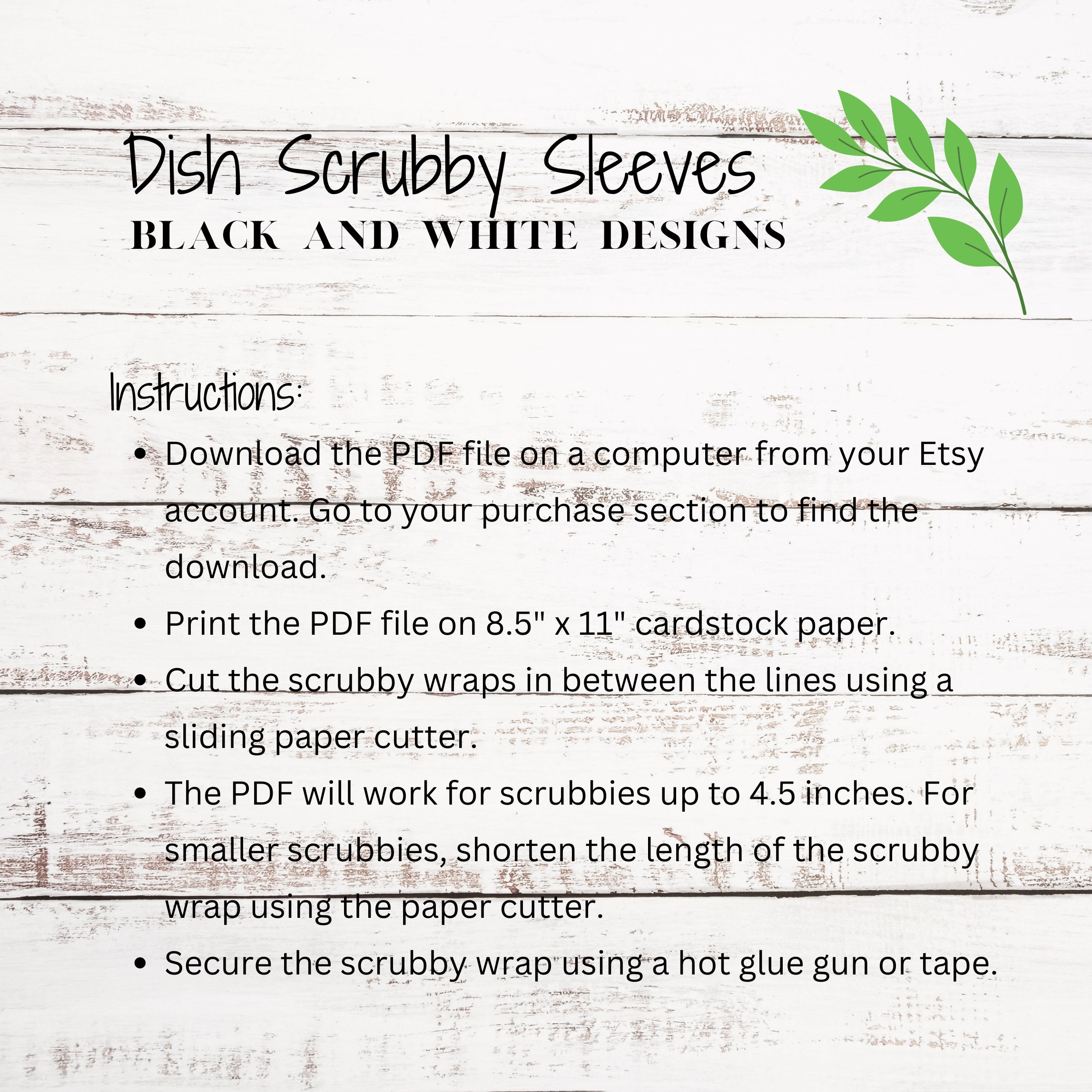 Printable PDF Round Dish Scrubby Label, Tag for Selling Scrubbies ...