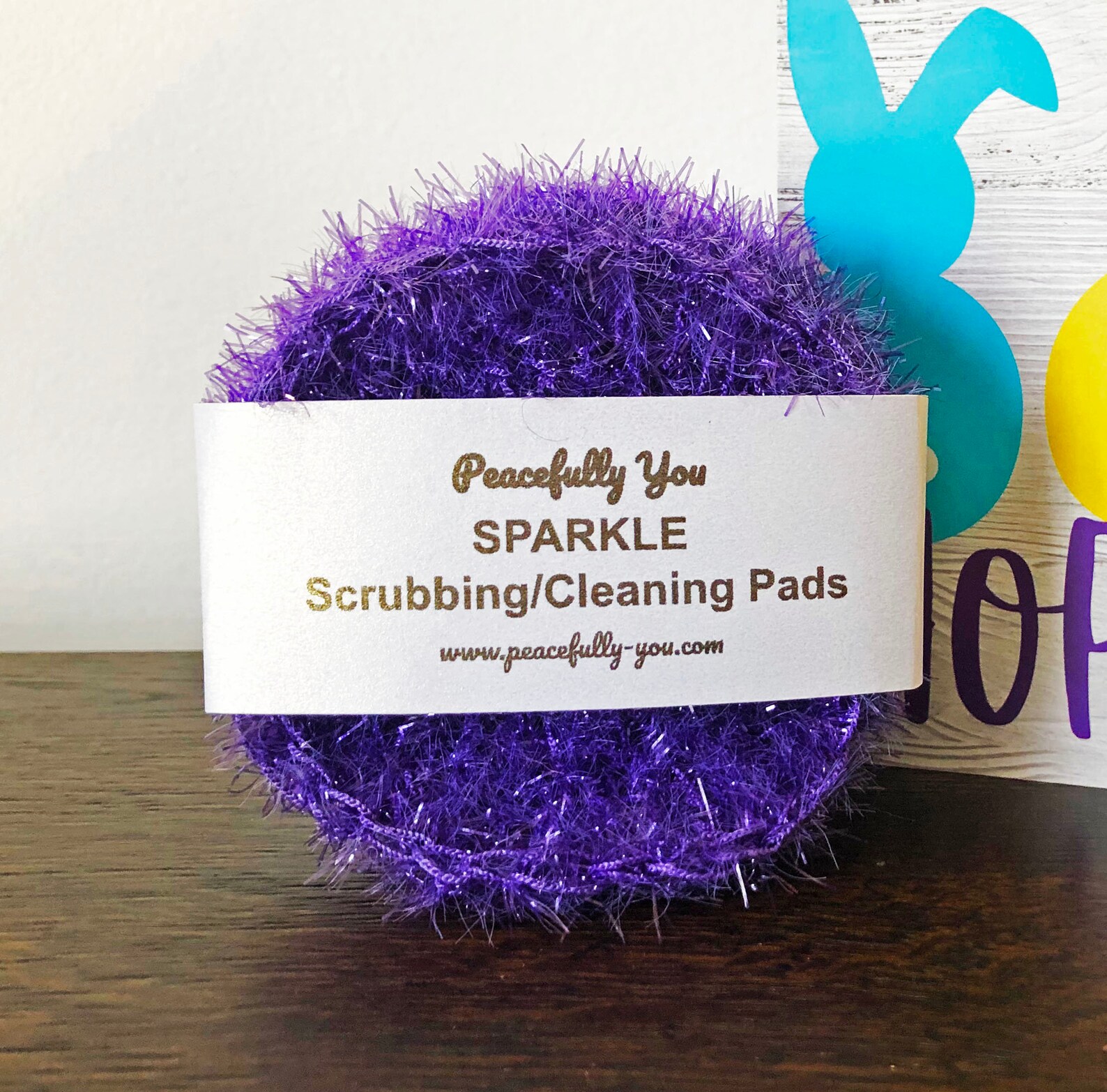 Set of 4 SPARKLE Dish Scrubbies/cleaning Pads Pot & Pan Sponge and ...