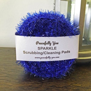 Set of 4 SPARKLE Dish Scrubbies/cleaning Pads - Pot & Pan Sponge and ...