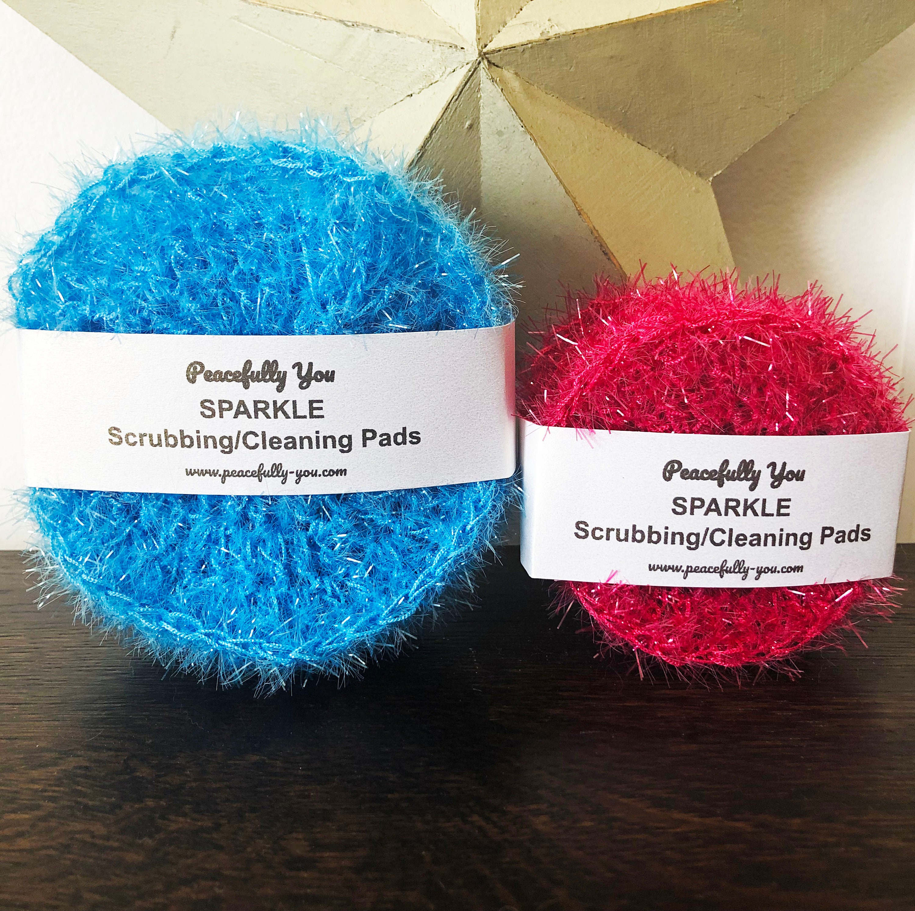 Set of 4 SPARKLE Dish Scrubbies/cleaning Pads - Pot & Pan Sponge and ...
