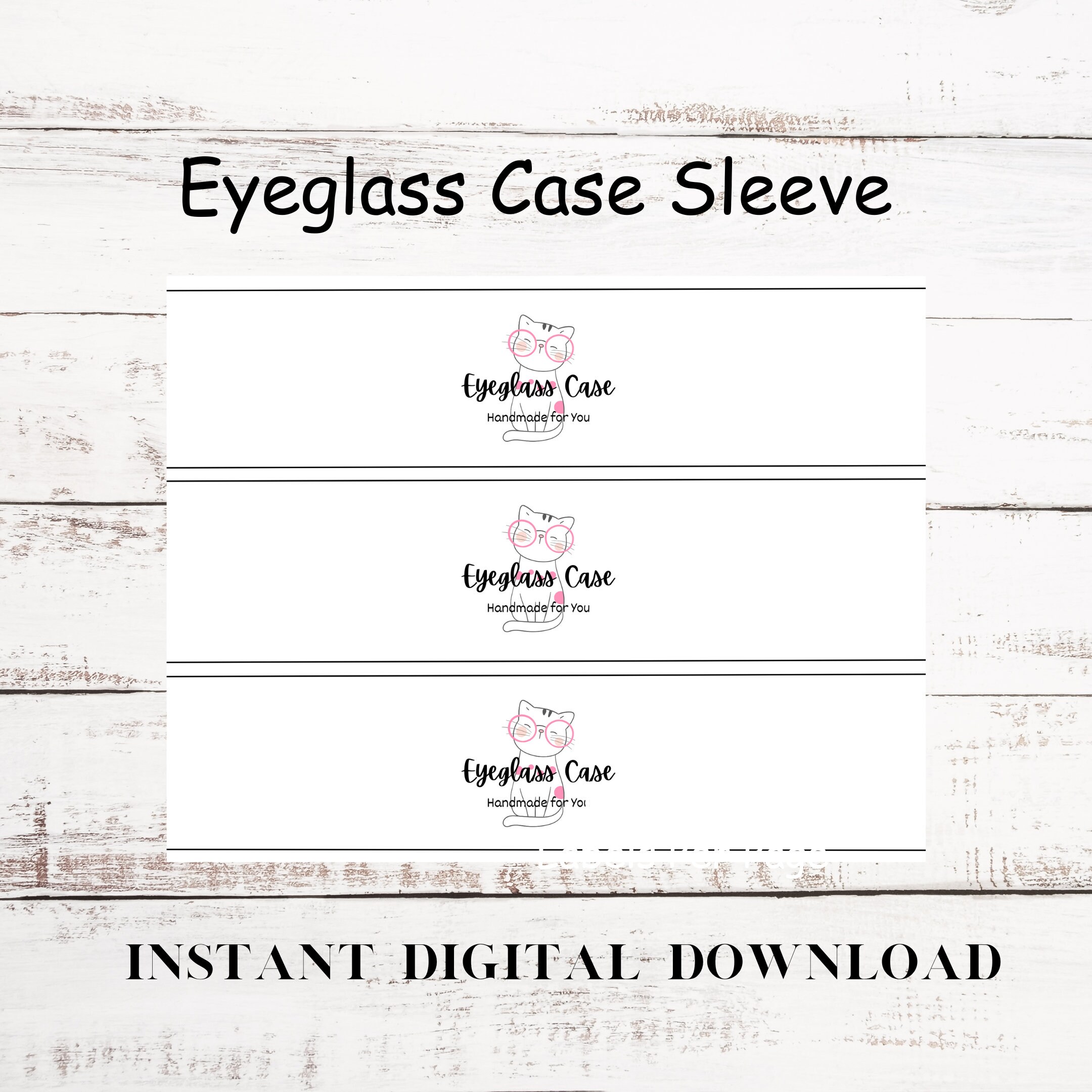 Printable PDF Eyeglass Case Label, Tag for Selling Eyeglass Case ...