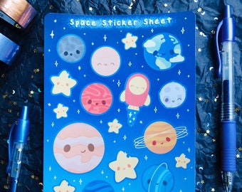 Kawaii Space Sticker - Etsy