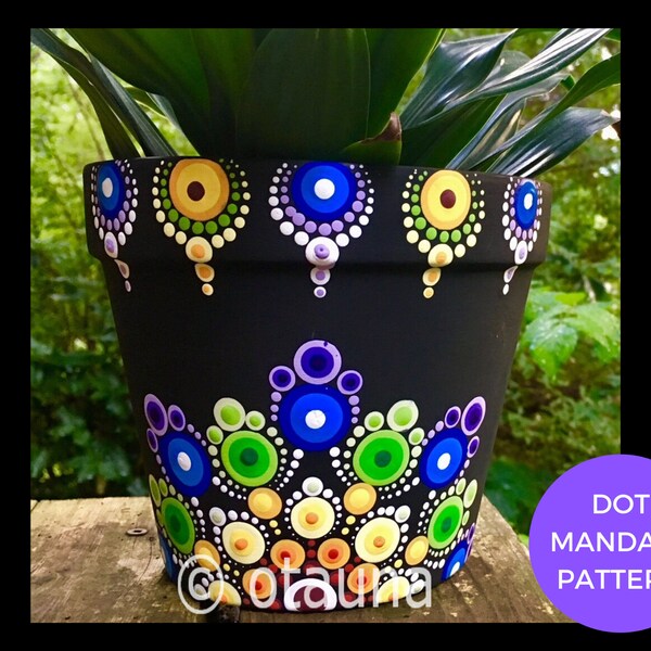 Dot Mandala Pot - Etsy