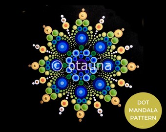 5 Point Rainbow: PDF Dot Mandala Pattern Instructions - Etsy
