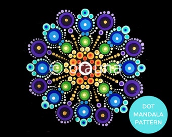 5 Point Rainbow: PDF Dot Mandala Pattern Instructions | Etsy