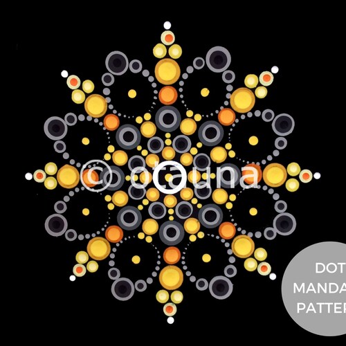 Dot Art Pattern Canvas 8 Downloadable PDF Mandala Dotting | Etsy