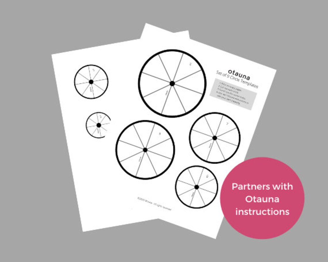Set of 9 Circle Templates: PDF Download - Etsy
