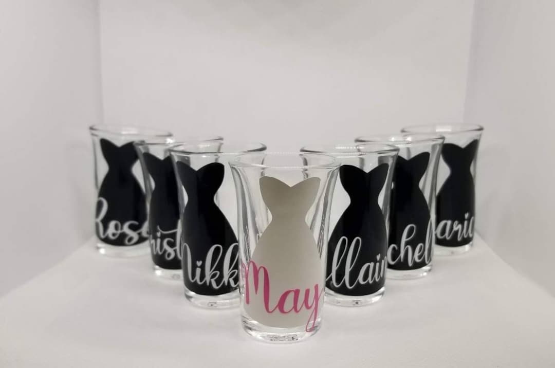 Bridal Party Shot Glass Set - Etsy