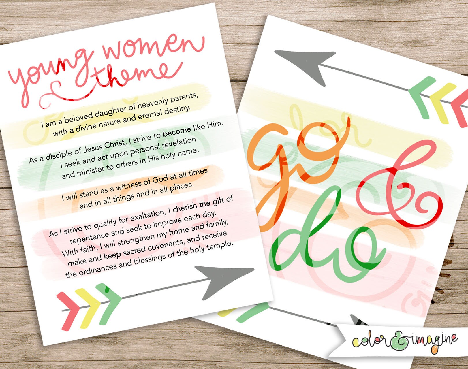 New YW Theme Set Arrow Young Women Theme LDS Youth Theme - Etsy