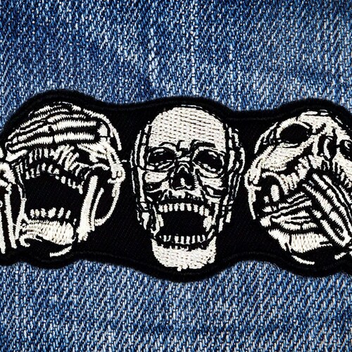 Skeleton Middle Finger Patch Flip off Bone Iron on Applique | Etsy