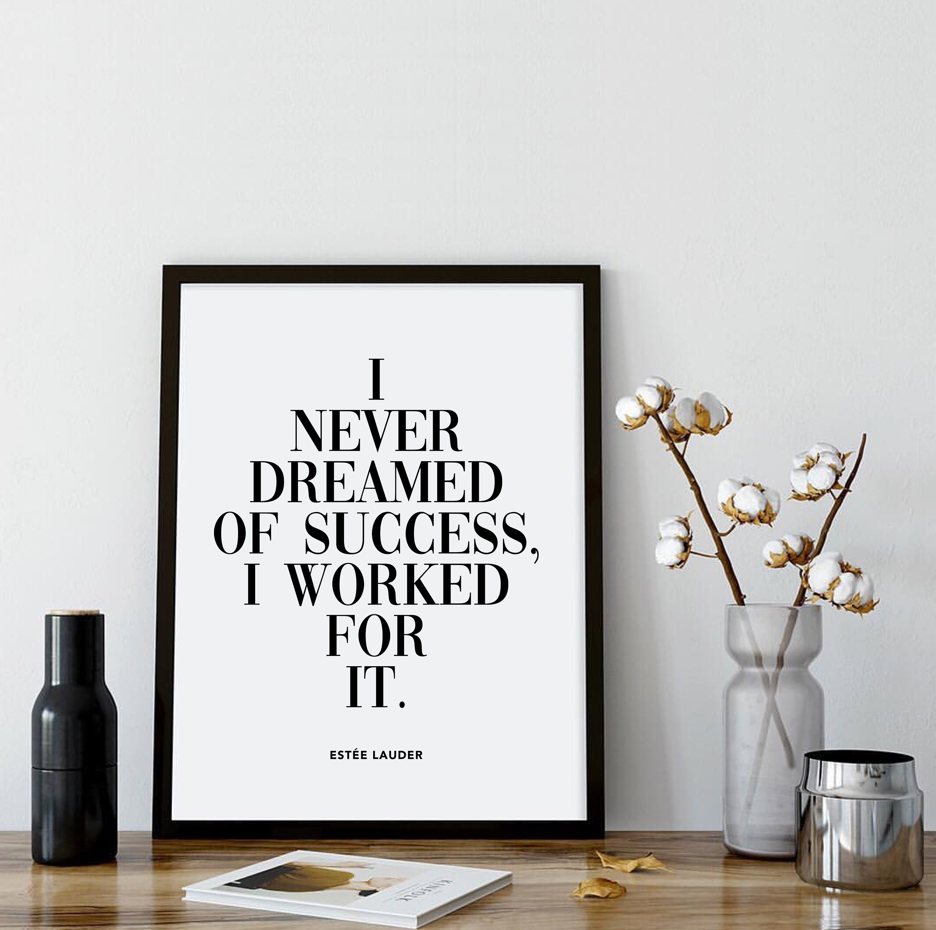 Success Quote Wall Art Poster, Digital Art, Digital Wall Print, Digital ...