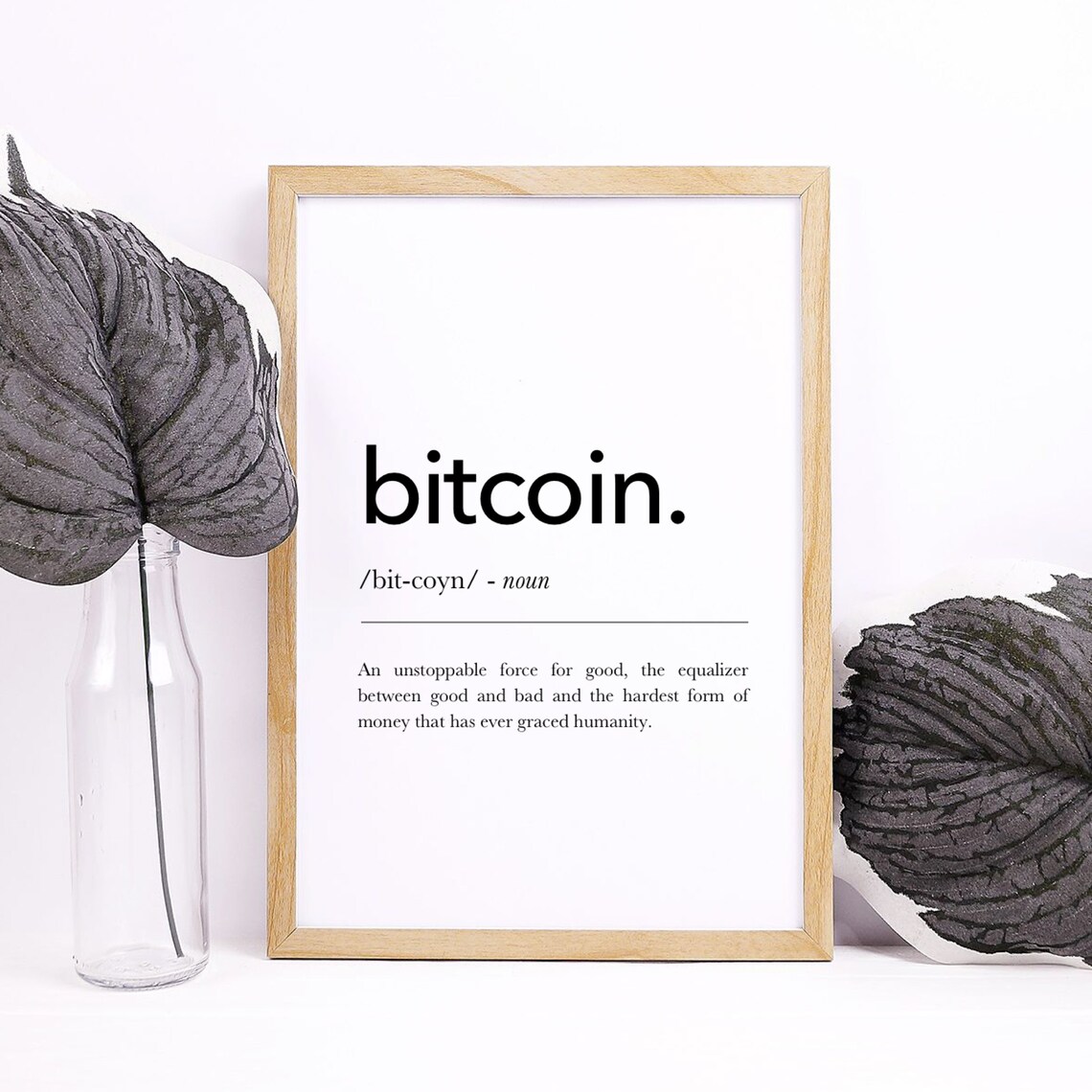 Cryptocurrency Digital Print | Bitcoin Definition | Bitcoin Poster ...