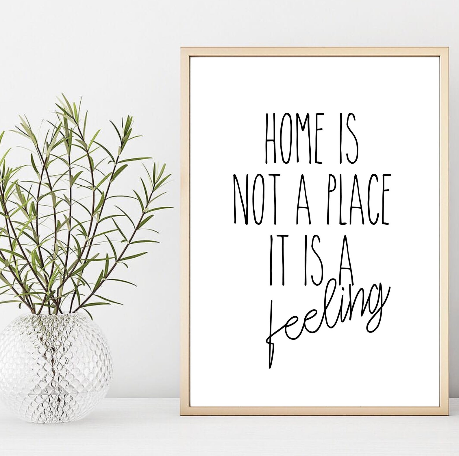 Home is Not a Place It is a Feeling Home Decor Digital Art - Etsy