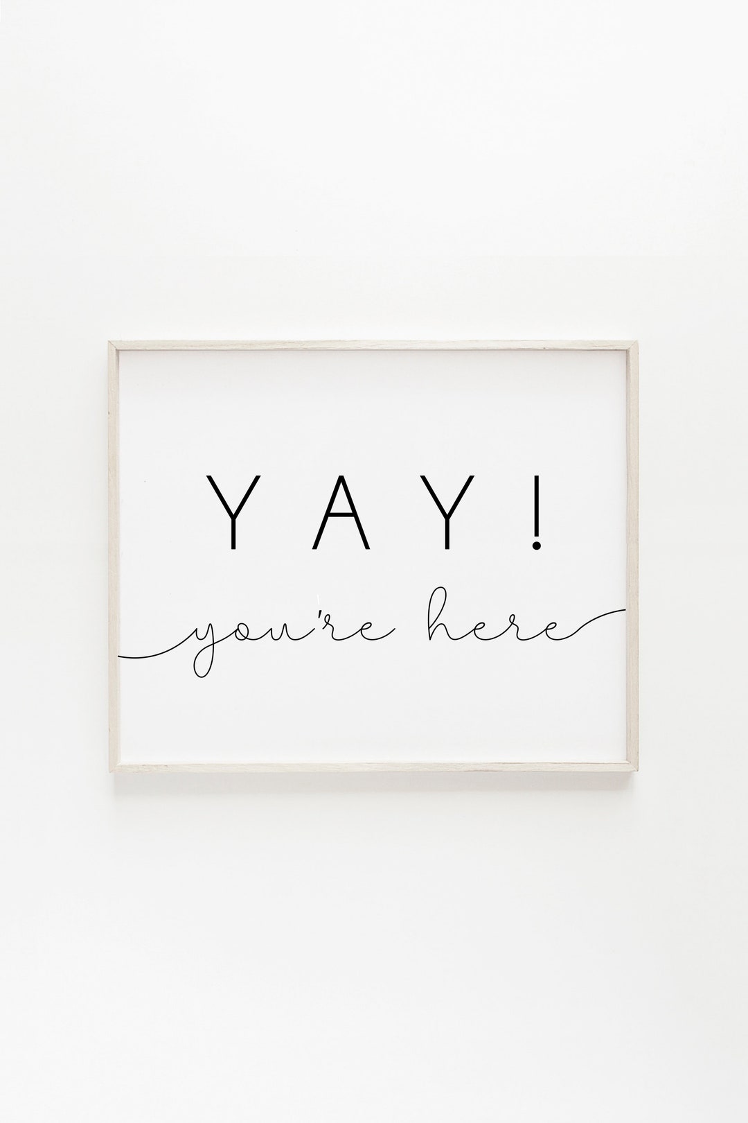 YAY You're Here Printable, Guest Room Sign, YAY You're Here Sign ...