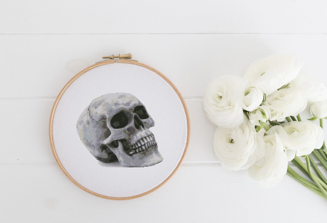 Skull Cross-stitch Pattern, Digital Download - Etsy
