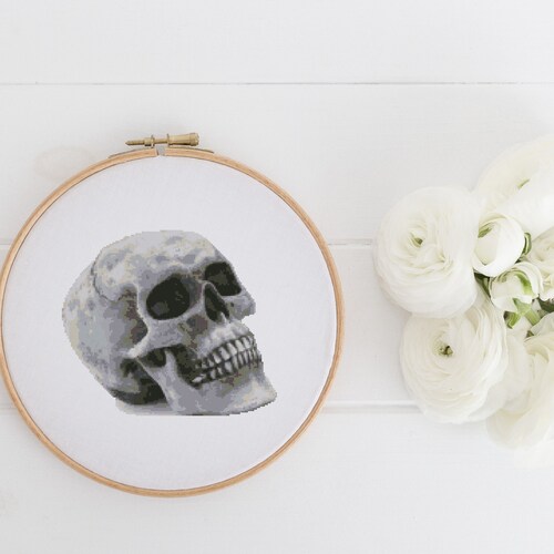 Skull Cross-stitch Pattern Digital Download - Etsy