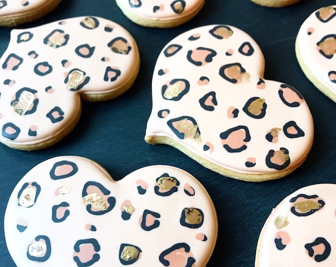 Leopard Print Sugar Cookies (1 Dozen) - Etsy