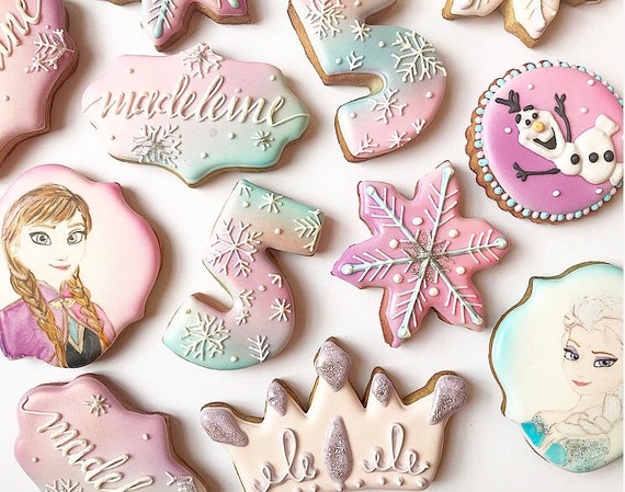 Frozen Inspired Birthday Cookies Dozen | Etsy