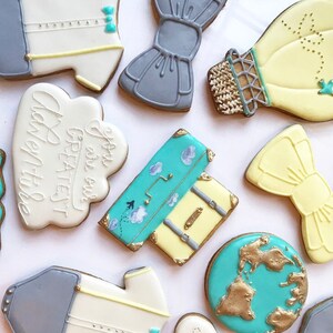 Baby Shower Adventure Travel Cookies - More Colors (dozen) - Etsy