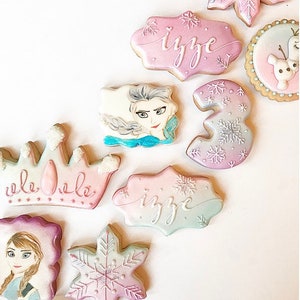 Frozen Inspired Birthday Cookies Dozen) - Etsy