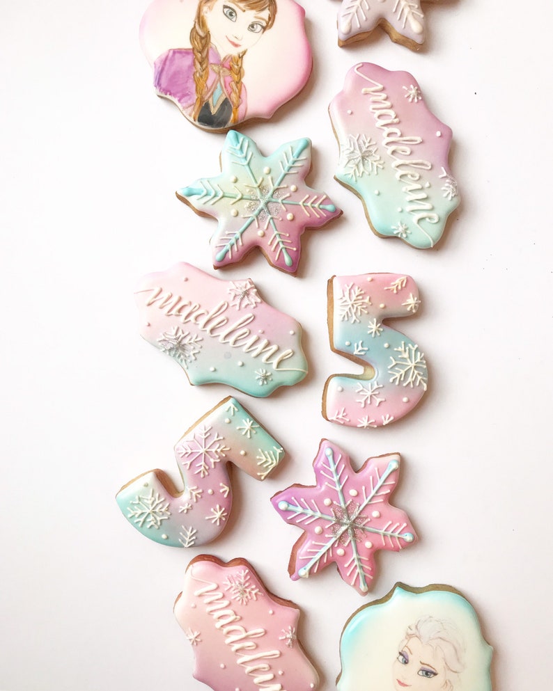 Frozen Inspired Birthday Cookies Dozen | Etsy