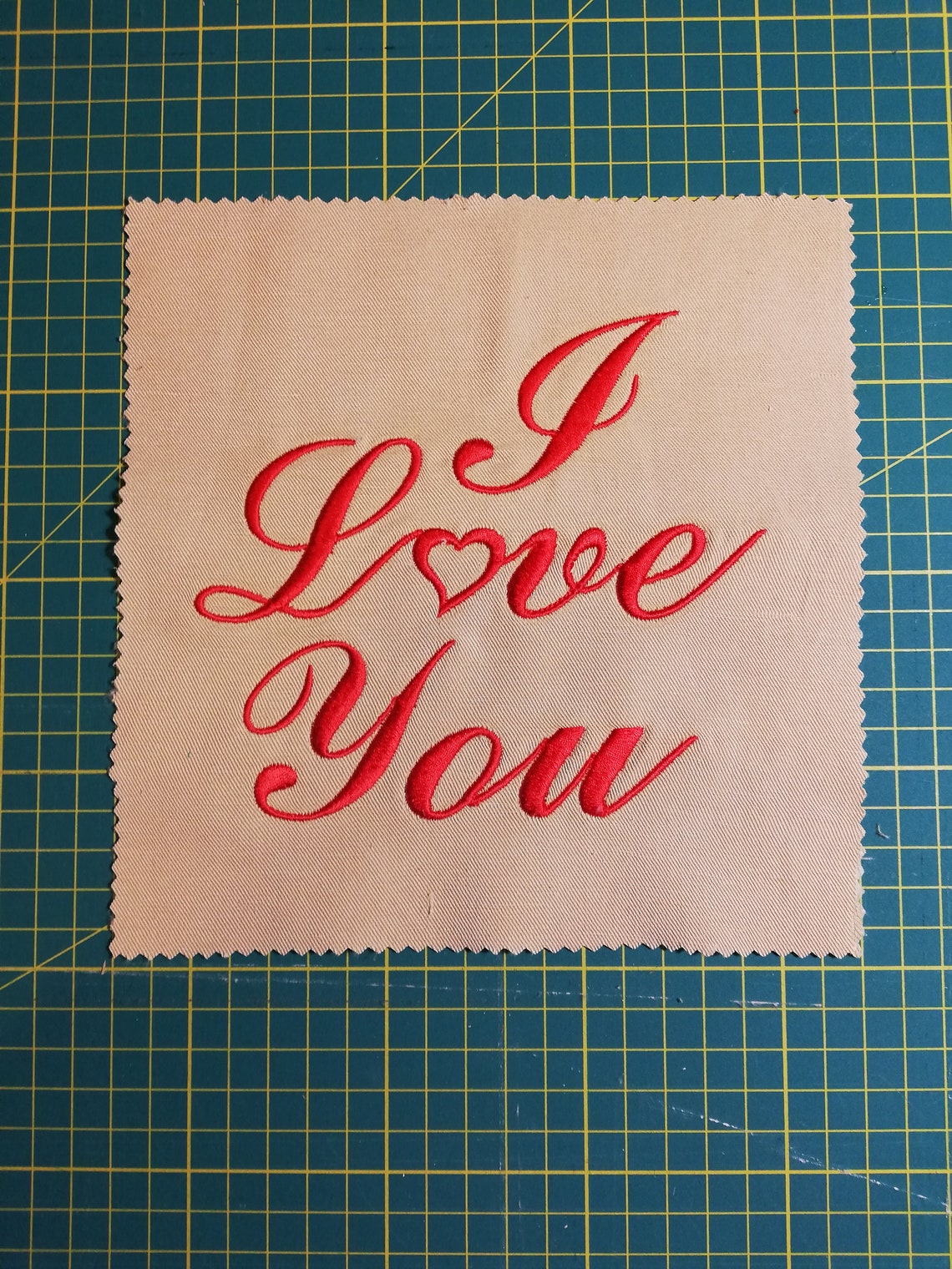 I Love You Embroidery Design 3 Sizes & 11 Formats Instant Download ...