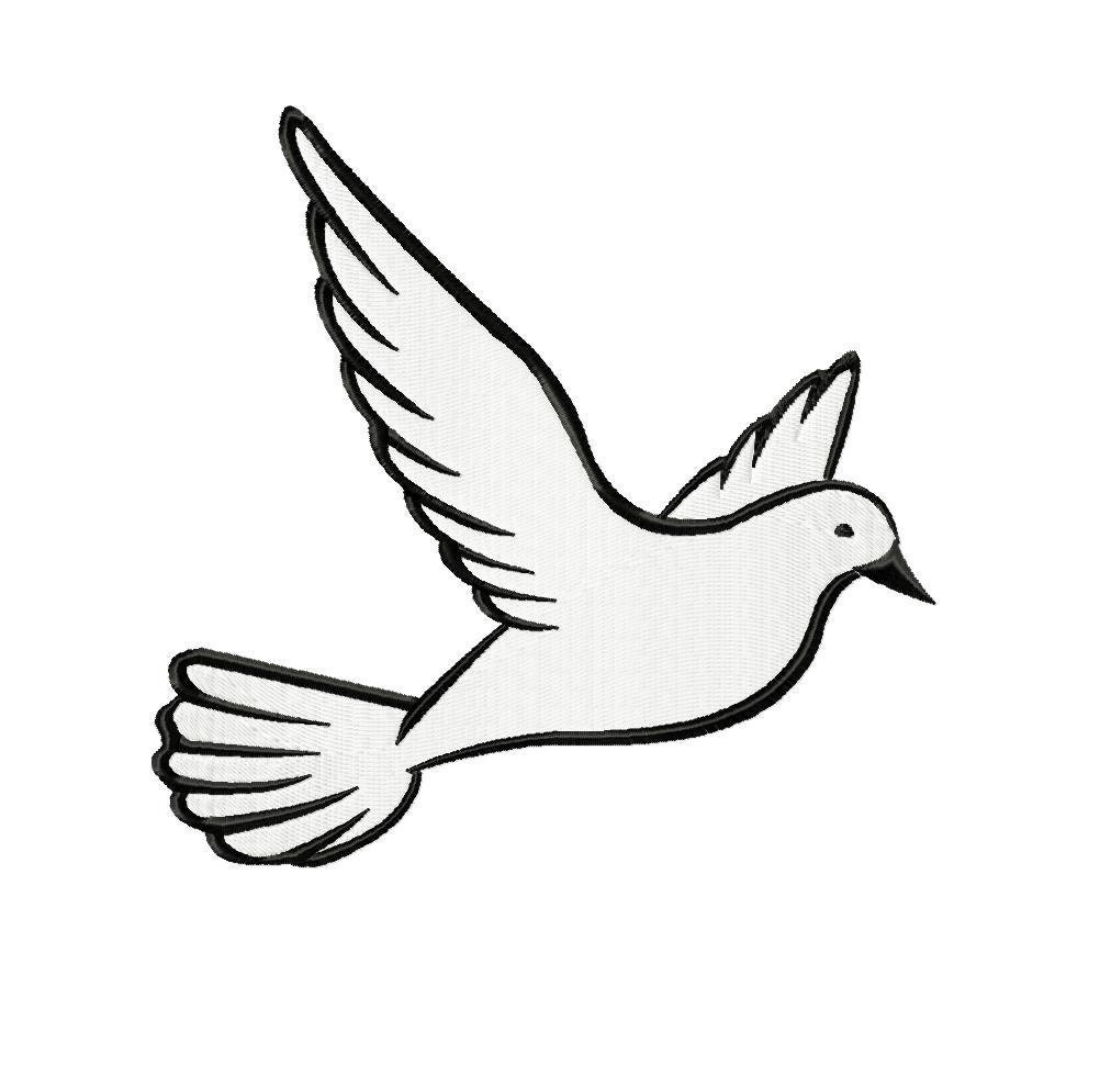 Dove/bird Embroidery Design 5 Sizes & 11 Formats Instant Download Files ...