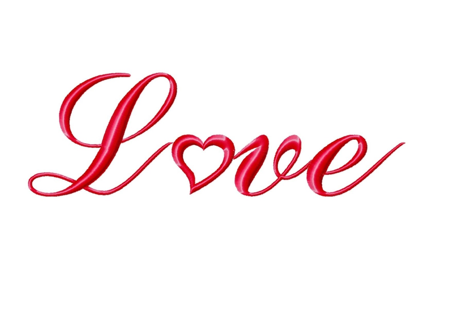 Love Embroidery Design - 7 Sizes & 11 Formats - Instant Download Files ...