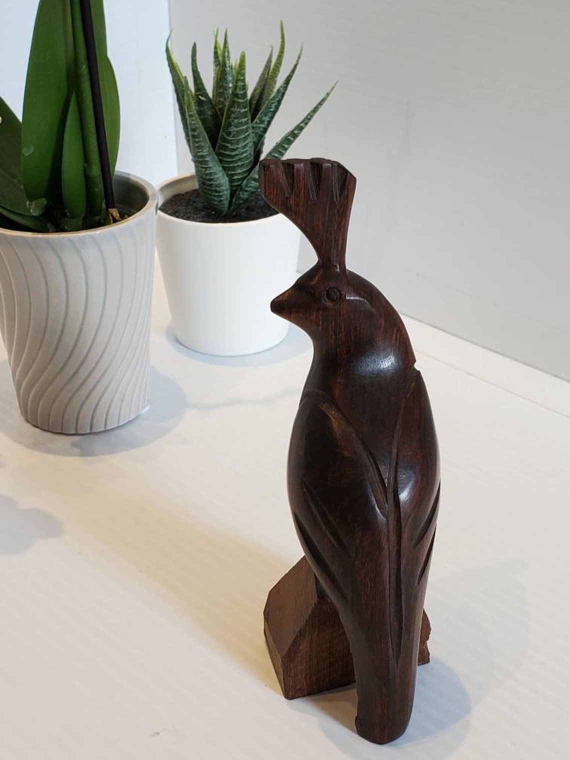 Vintage Ironwood Tropical Bird Statue, Hand Carved, Wooden Bird Statues ...