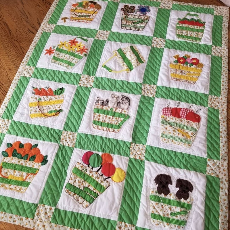 Flower Basket Quilt - Etsy
