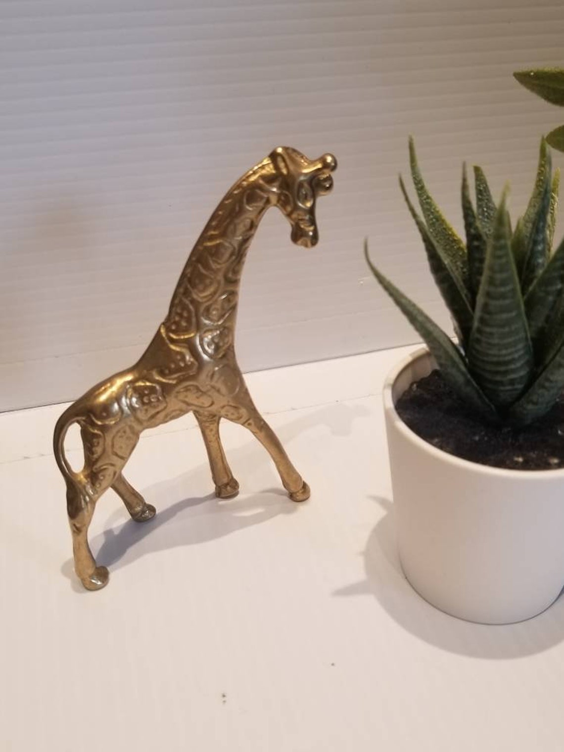 Vintage Set Of Brass Giraffe Figurines Mid Century Brass | Etsy