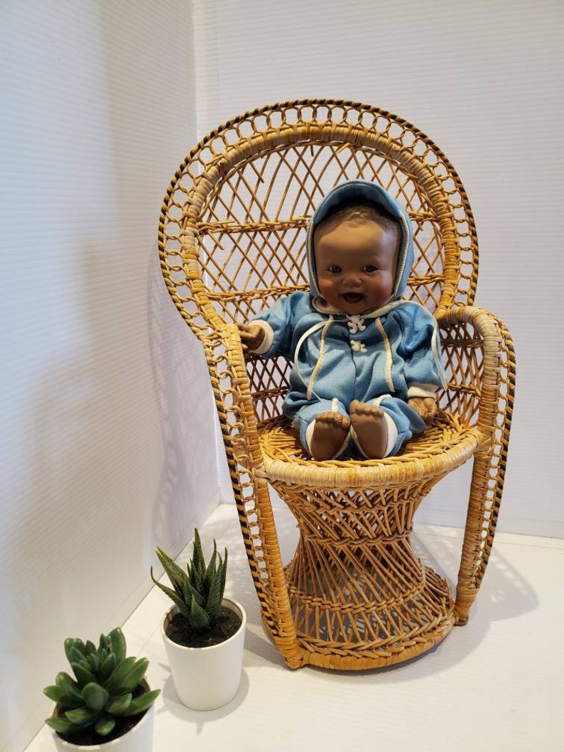 Vintage Wicker Peacock Doll Plant Chair Old Doll Chairs Boho - Etsy