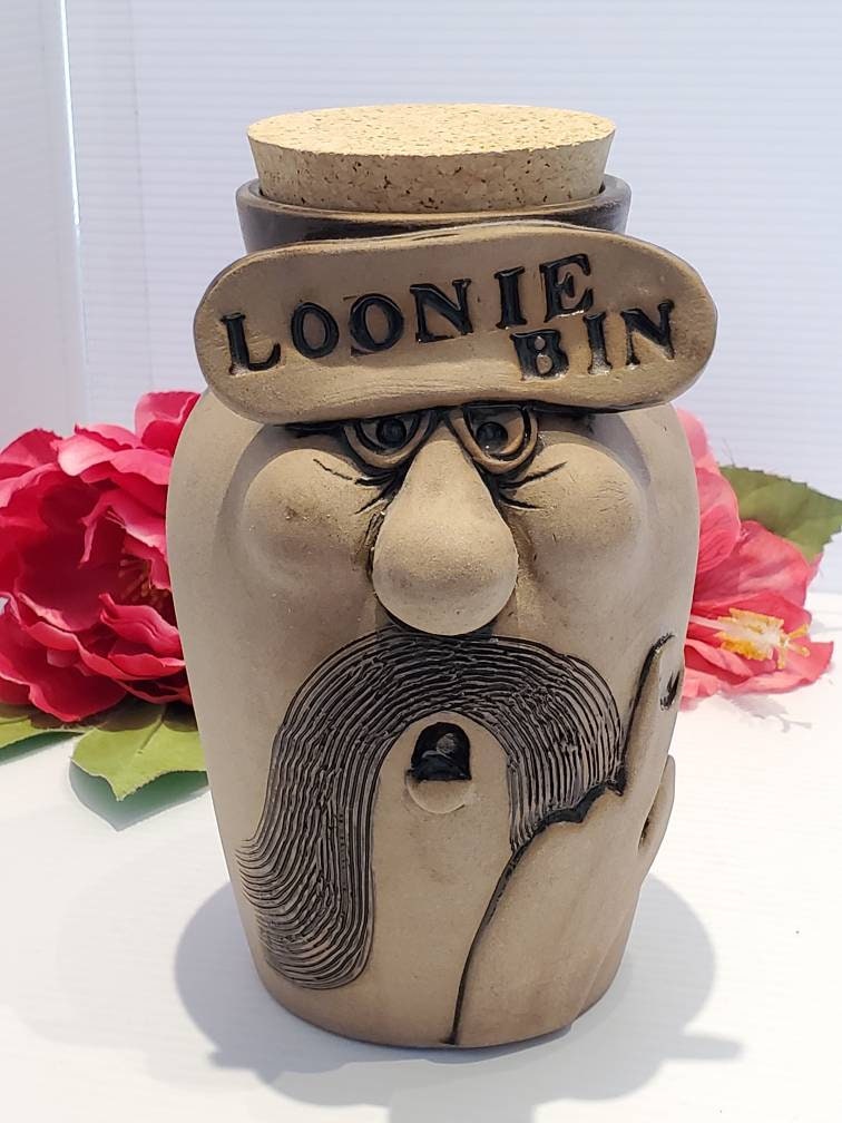Vintage Pottery Loonie Bin Coin Bank, Canadian Loonie Coin Bank, Donna ...